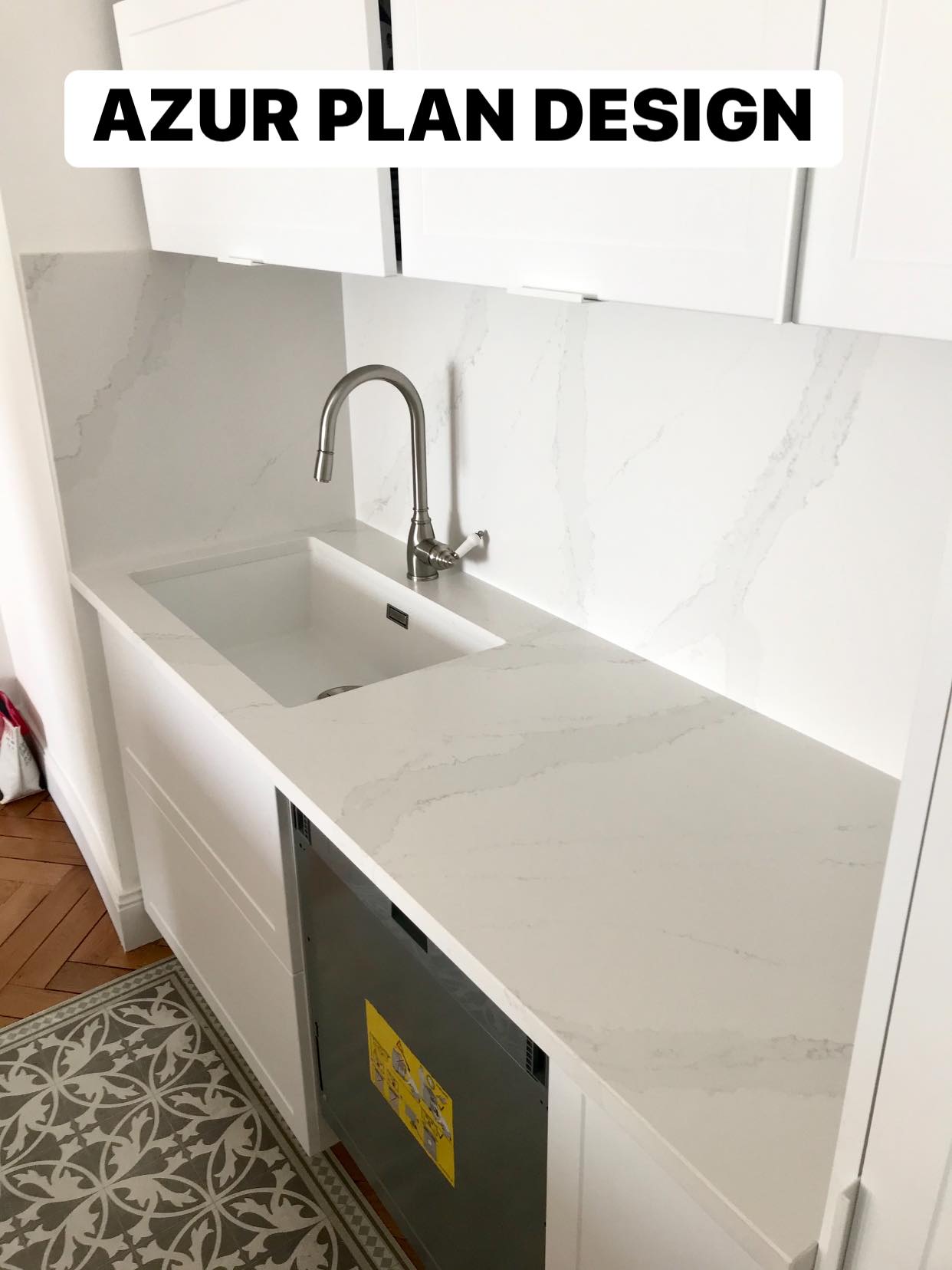 QUARTZ SILESTONE ET. CALACATTA GOLD – AZUR PLAN DESIGN